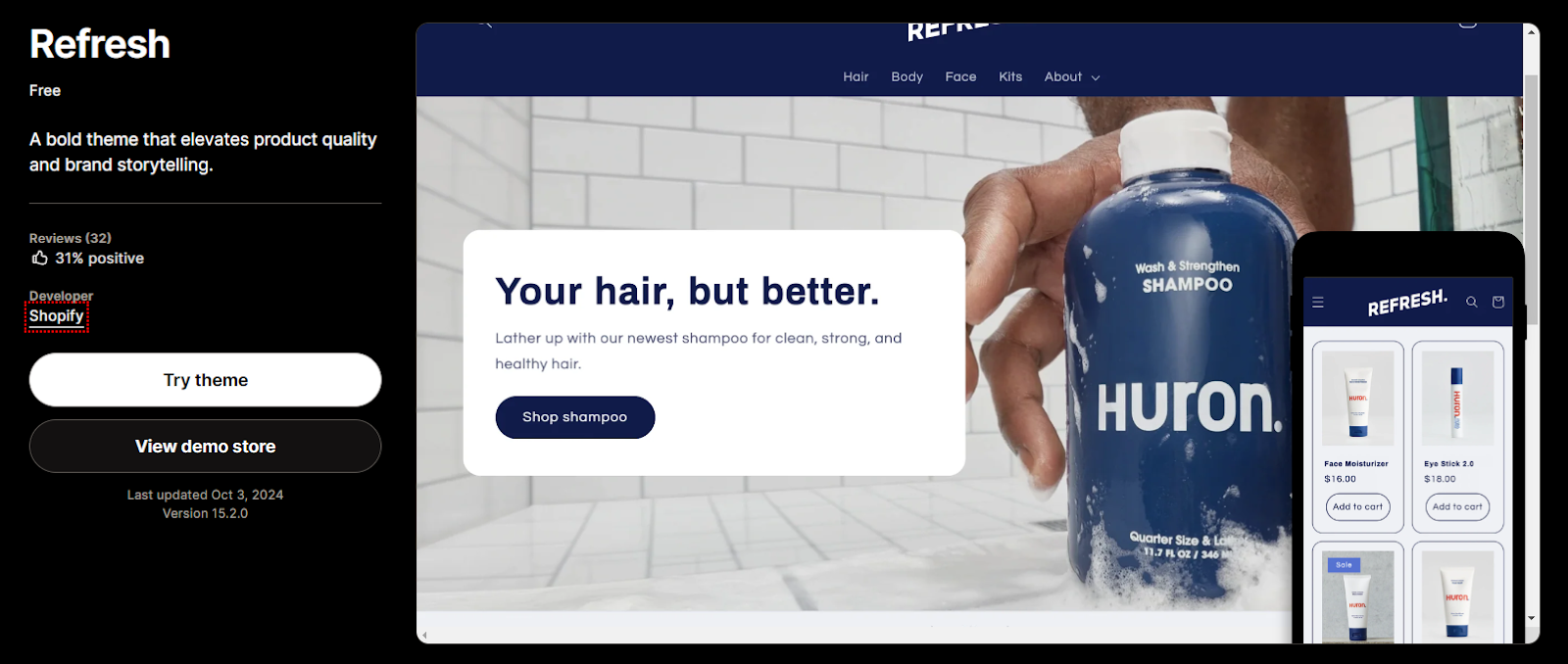 Refresh Shopify Theme: The Perfect Launch Pad for New Stores